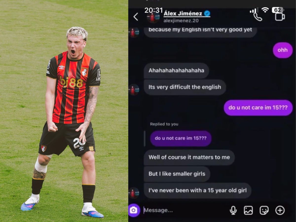 Alex Jimenez Dropped From Bournemouth Squad After Texts To 15 Year Old ...